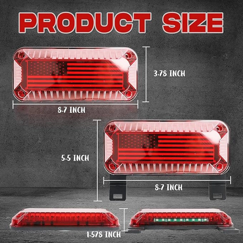 57 LED RV Camper Trailer Tail Lights With Running/Turn Signal/Brake/St ...