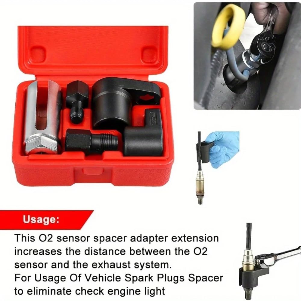 5pcs O2 Oxygen Sensor Socket Wrench Set - 3/8" & 1/2" Drive 7/8" (22mm ...