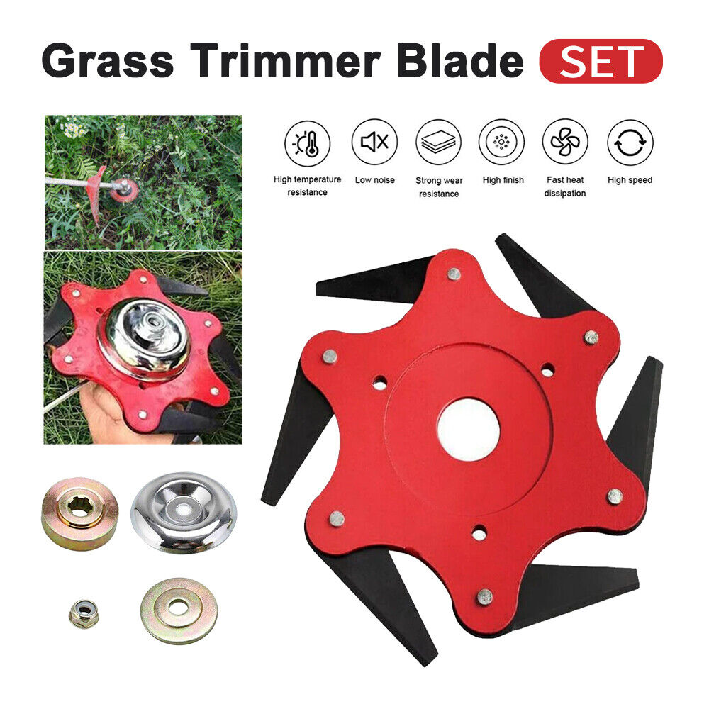 6-Teeth Grass Trimmer Brush Cutter Head Steel Garden Tools Strimmer Mo ...