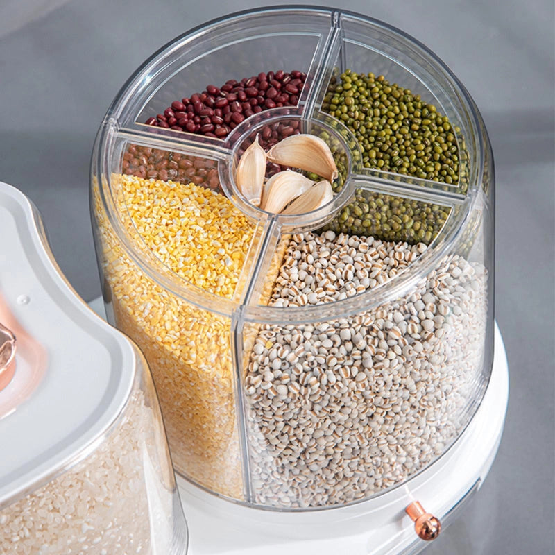 Rotating Rice Dispenser Storage Container for Barley Mung Beans – www ...