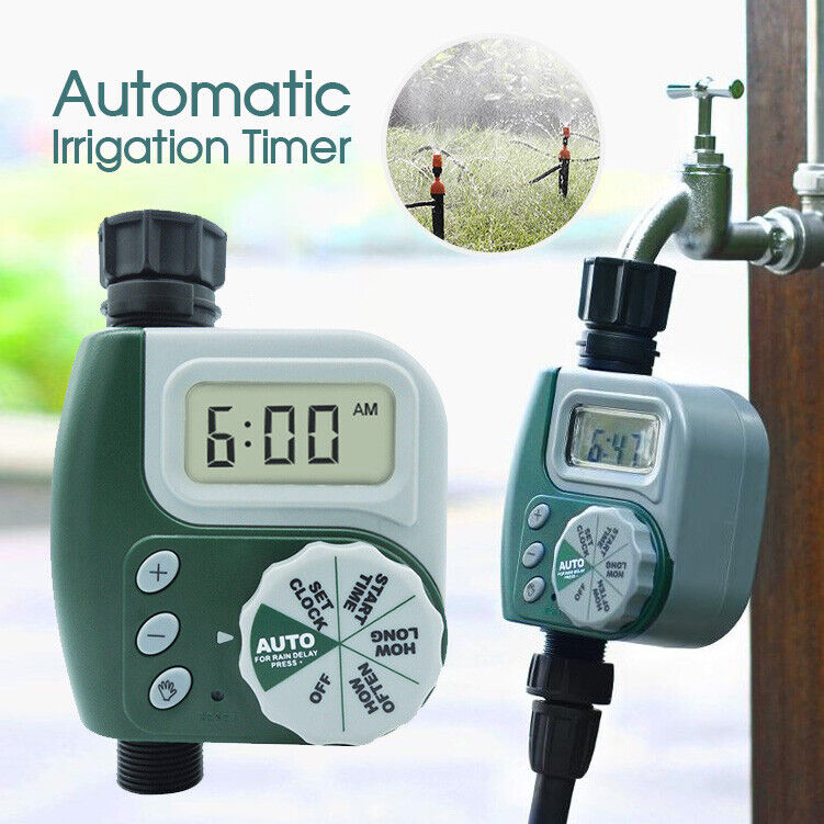Automatic Irrigation Controller Water Timer Digital Tap Garden Waterin ...