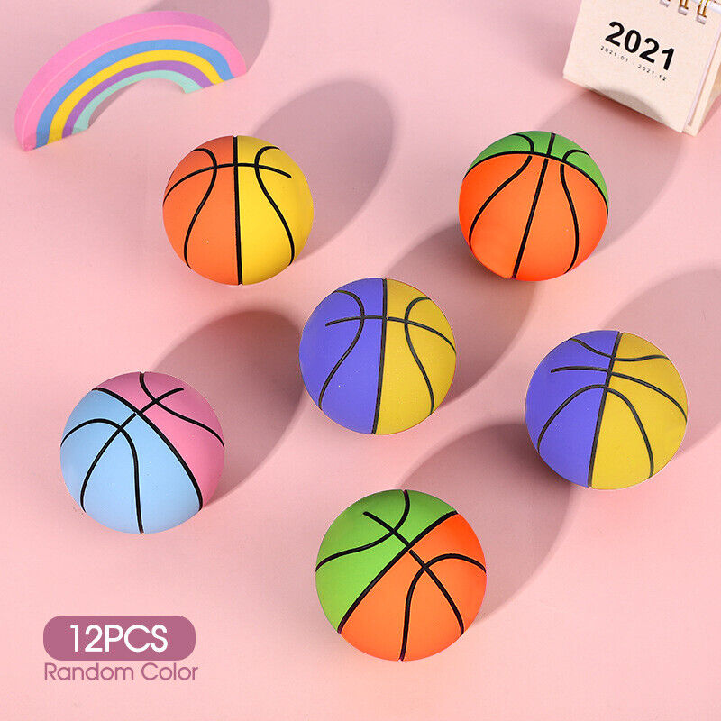 12Pcs High Bounce Hand Balls Pack - Rubber Bouncing Ball Set Handballs ...