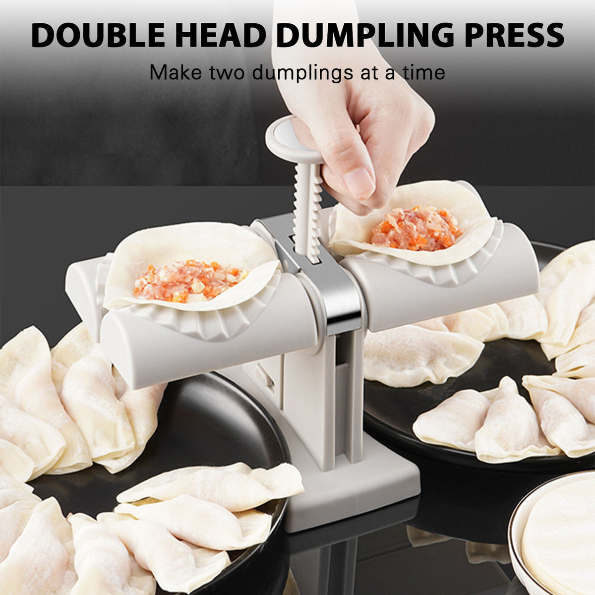 Automatic Dumpling Maker Double Head Household Kitchen Dumpling Press ...