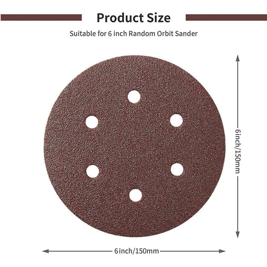 210 X 150MM 6" SANDING PAPER 60 - 240 GRIT MIXED ORBITAL SANDER SANDPA ...