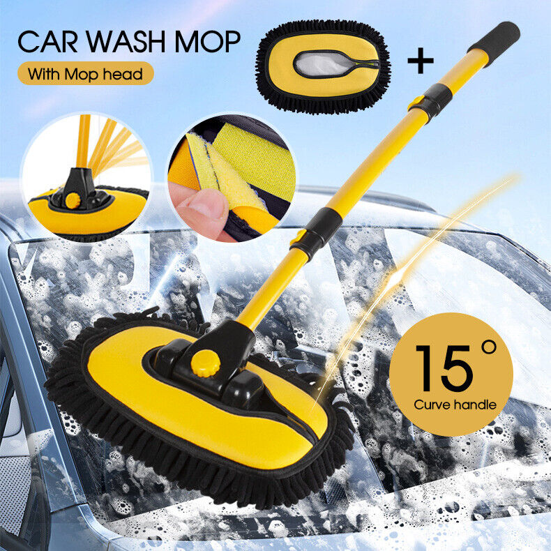 Car Wash Mop Car Brush Special Long Handle Mop Roof Window Cleaning Ma ...