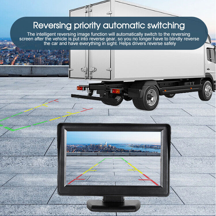 Car Rear View Kit 4.3" TFT LCD Monitor + IR Waterproof Parking Reversi ...