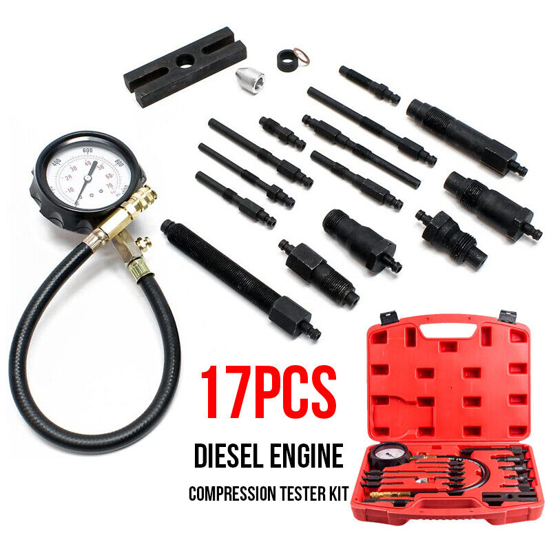 17PCS AU Diesel Engine Compression Tester Kit Tool Set Automotive Comp ...