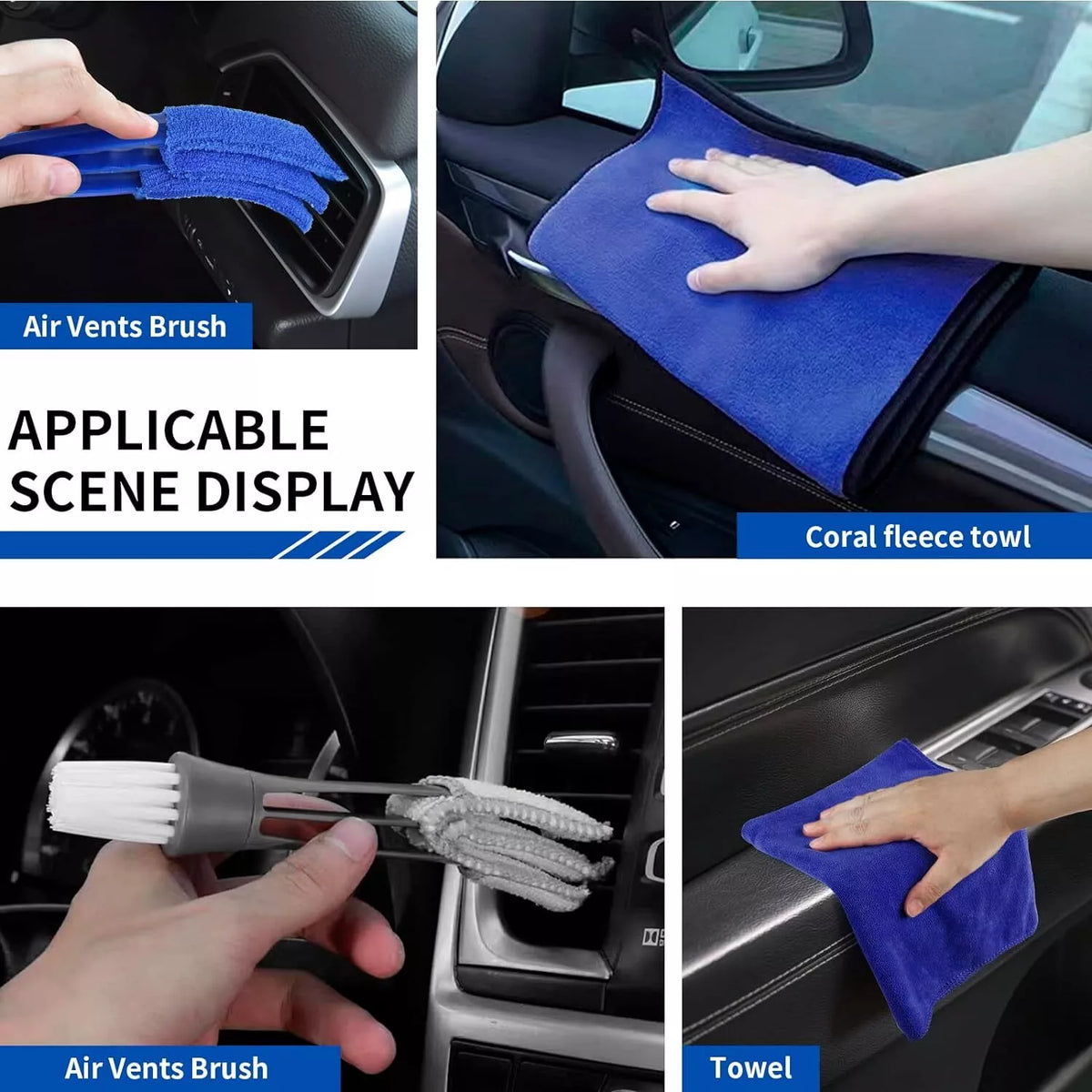 20 Pcs Car Interior Detailing Cleaning Kit, Car Detailing Brush Kit, D ...