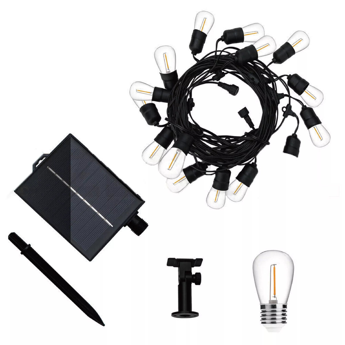 10M LED Festoon Lights Solar String Light Waterproof Party Outdoor Bul ...