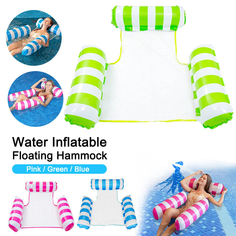 Water Hammock Lounger, Inflatable Pool Floating Bed Rafts, Swimming Ch ...
