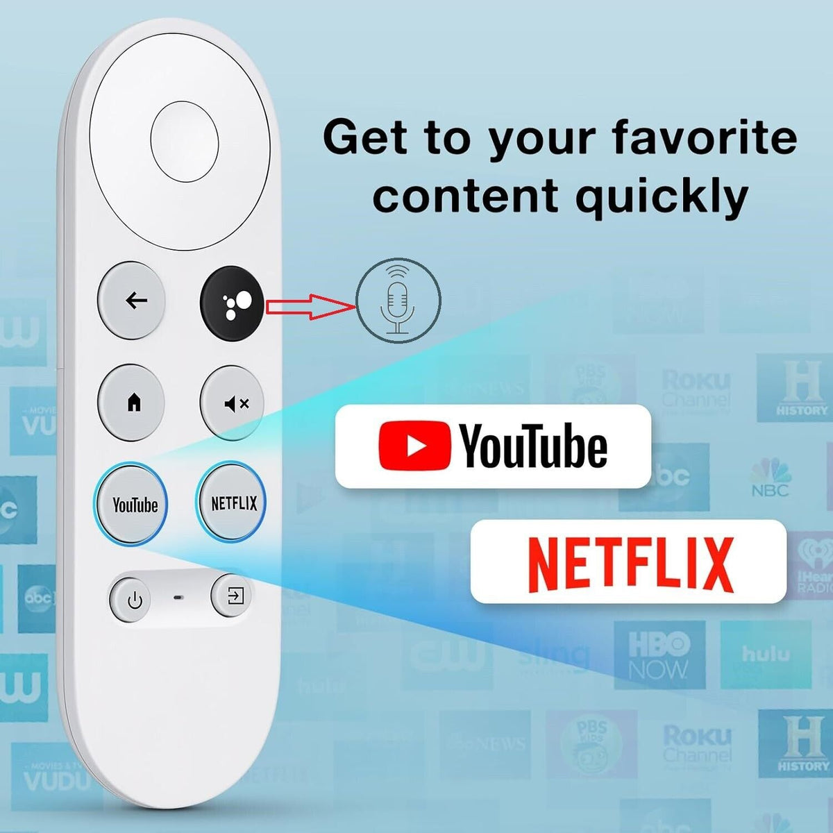 Replacement For Chromecast With Google TV Voice Bluetooth IR Remote Co ...