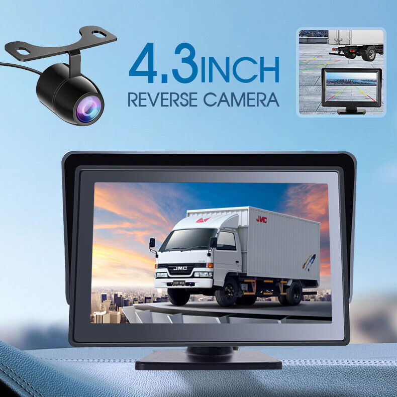 Car Rear View Kit 4.3" TFT LCD Monitor + IR Waterproof Parking Reversi ...