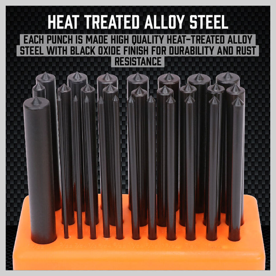 28pc Center Punch Transfer Punch Set Steel Machinist Thread Tool Kit 3 ...