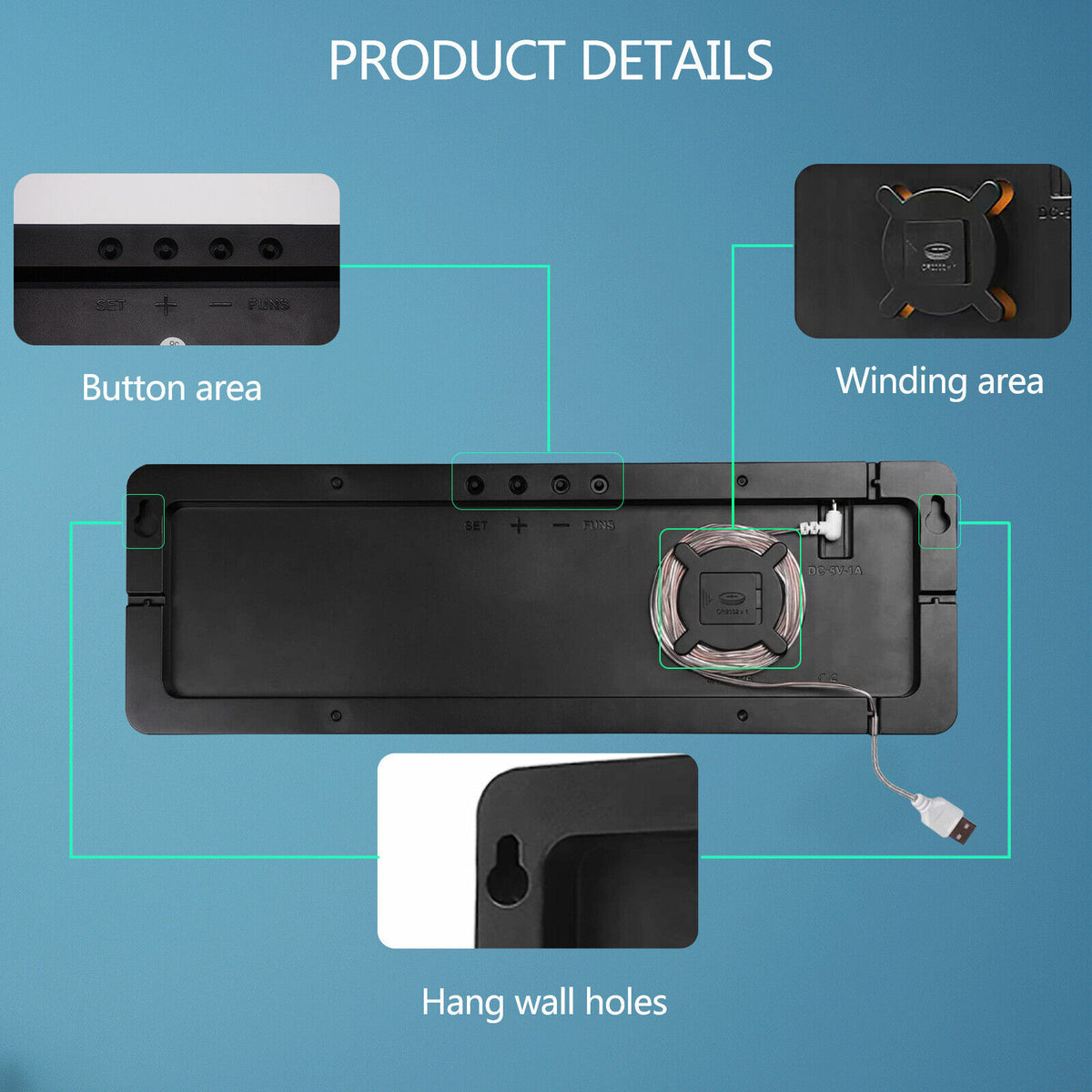 LED Large Big Jumbo Wall Desk Clock Digital Display With Calendar Temp ...