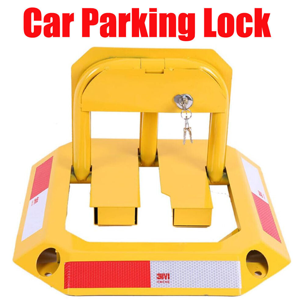 Fold Down Vehicle Security Car Parking Lock Safety Barrier Reflective ...