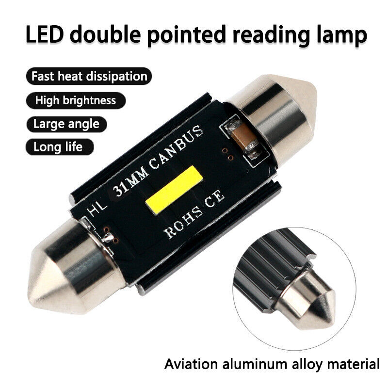 31MM FESTOON LED 4x INTERIOR DOME MAP LIGHT BULB GLOBE 12V CAR 4WD CSP ...