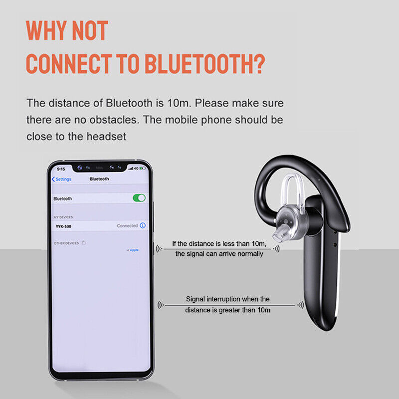 Bluetooth Headset with Microphone, In-Ear Hands-Free Phone,Wireless He ...