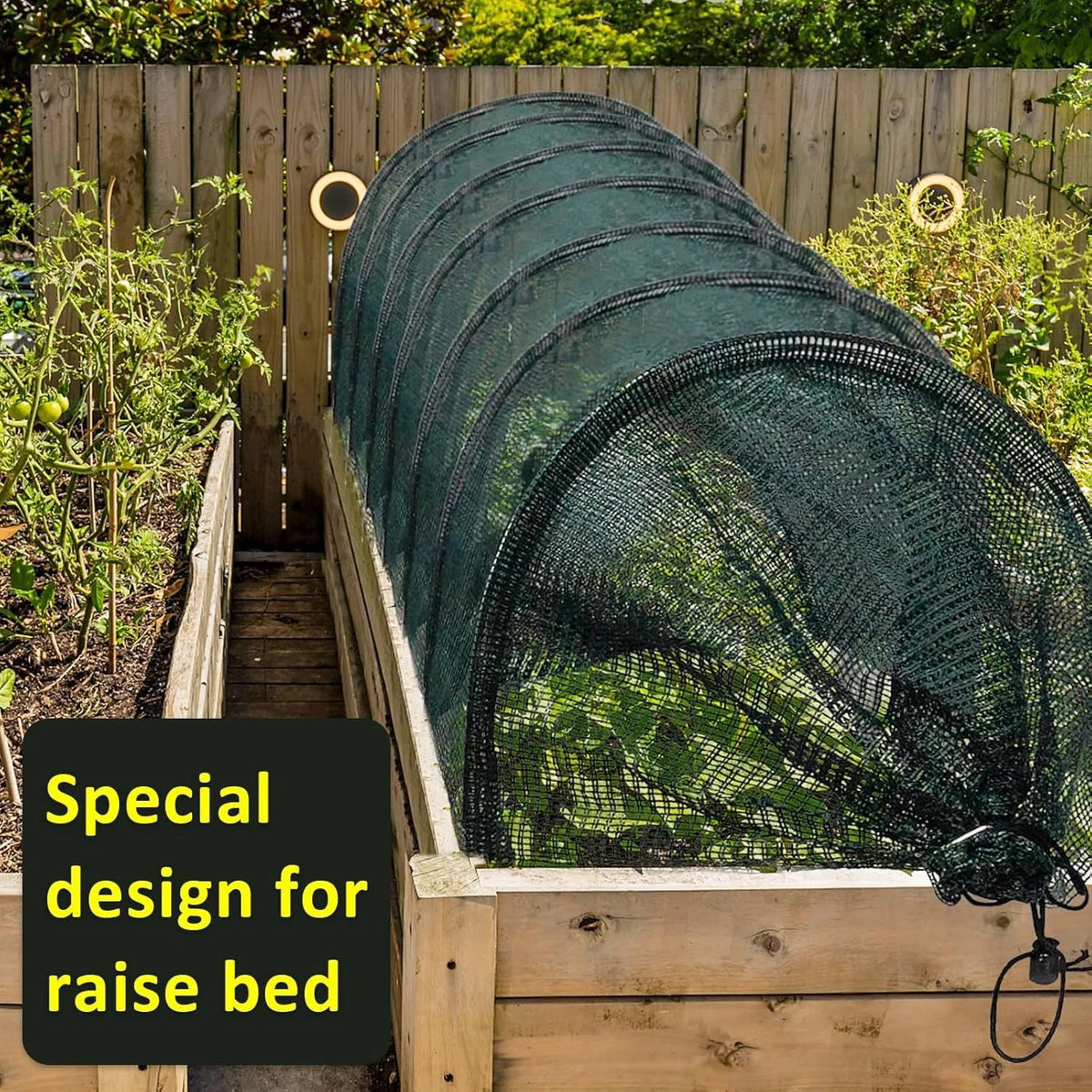 Foldable Mesh Garden Tunnel UV-Resistant Plant Cover for Vegetables ...