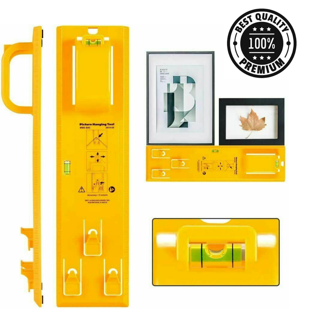 Picture Hanging Kit Set w/ Hanging Level Ruler DIY Photo Frame Hanging ...