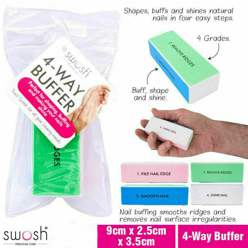 4 Way Nail Art Buffer Buffing Block Sanding File Shiner Shape Manicure ...