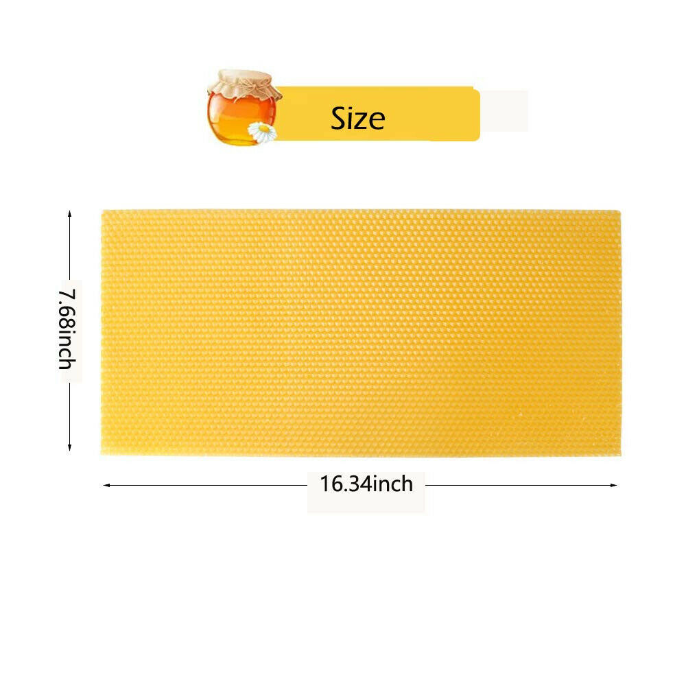 31x Honeycomb Foundation Hive Wax Frames Waxing Beekeeping Mesh Hat Eq ...