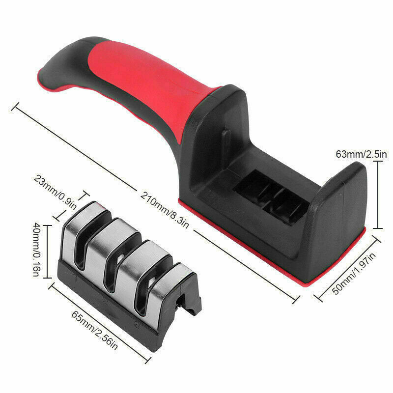 Knife Sharpener 3 Stage Kitchen Diamond Sharp Knives Sharpening Scisso ...