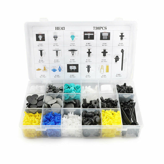 800PCS Car Trim Body Clips Kit Rivet Retainer Door Panel Bumper Plasti ...