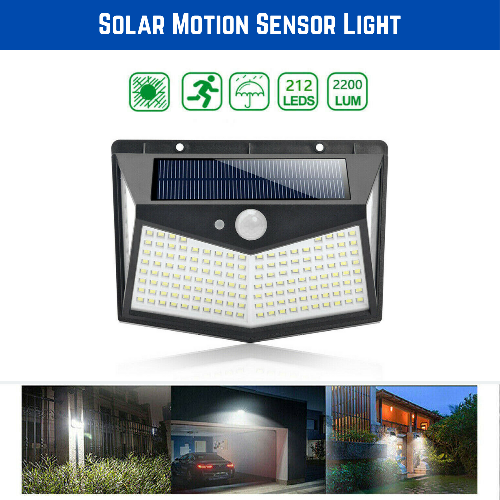 212 LED Solar Powered PIR Motion Sensor Light – www.ozoffer.com.au