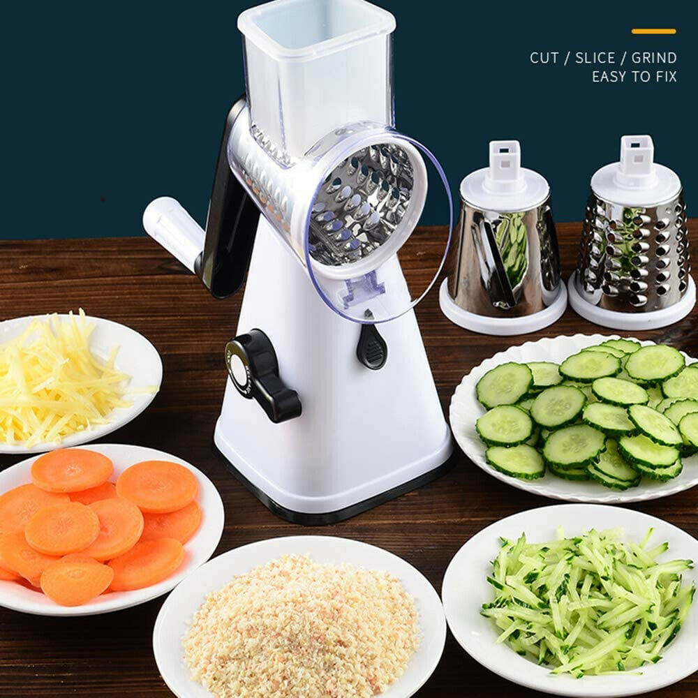 Kitchen Vegetable Food Manual Rotary Drum Grater Chopper Slicer Fruit ...