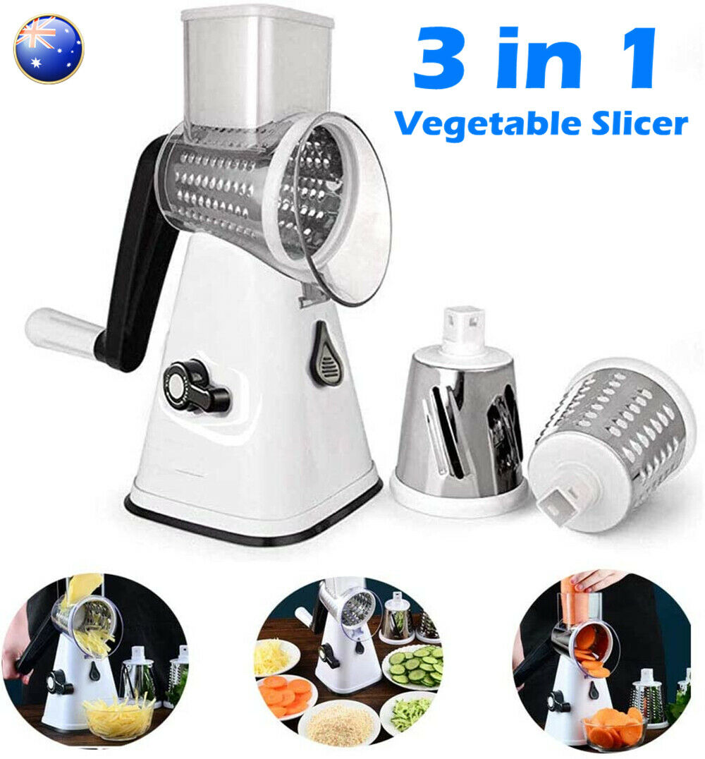 Kitchen Vegetable Food Manual Rotary Drum Grater Chopper Slicer Fruit ...