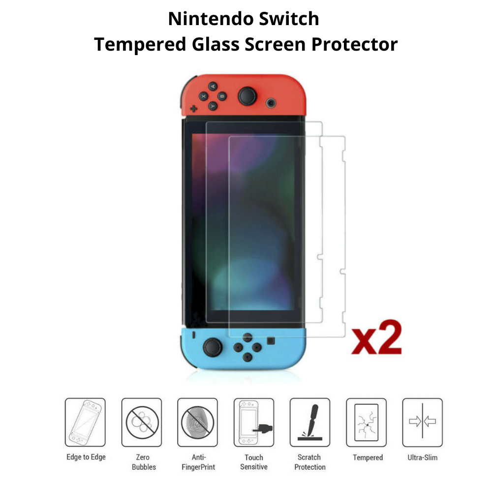 2x Premium Tempered Glass Screen Protector for Nintendo Switch – www ...