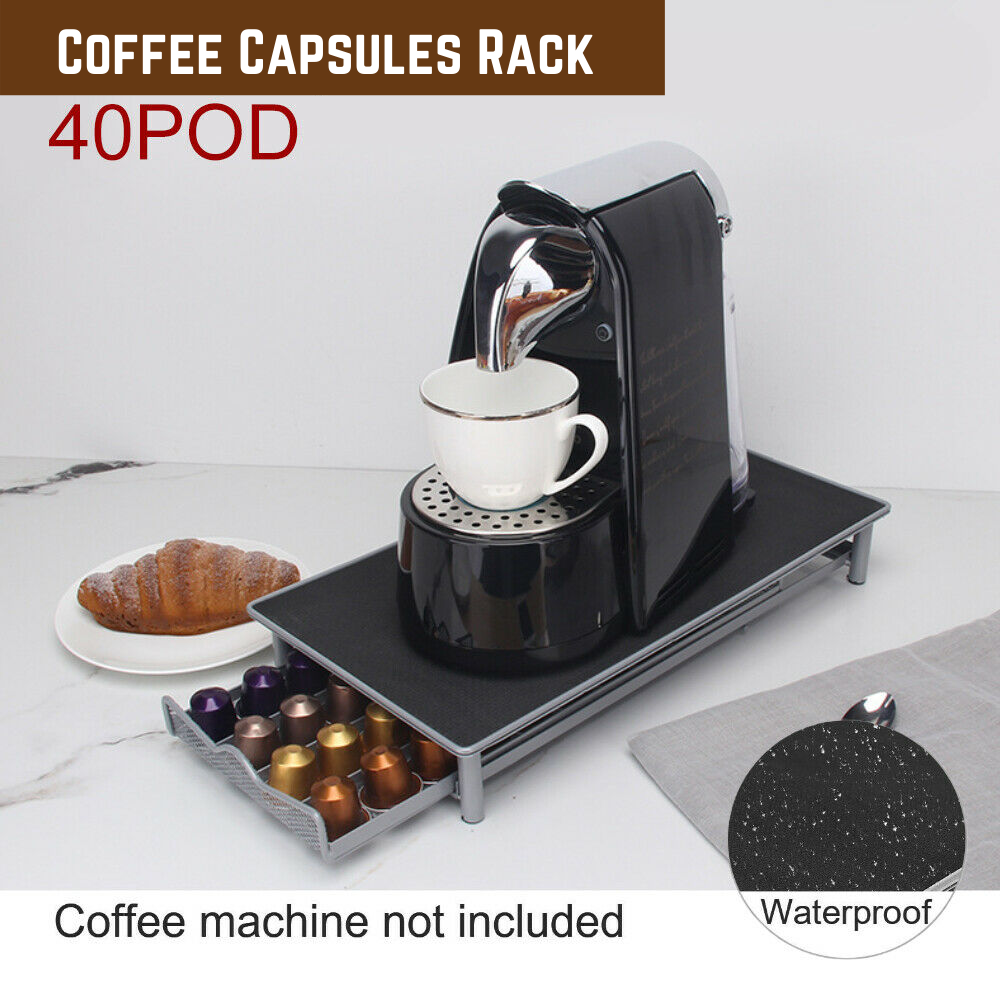 Coffee Capsules Holder Rack 40 Pods Drawer Storage Organizer Stand For ...