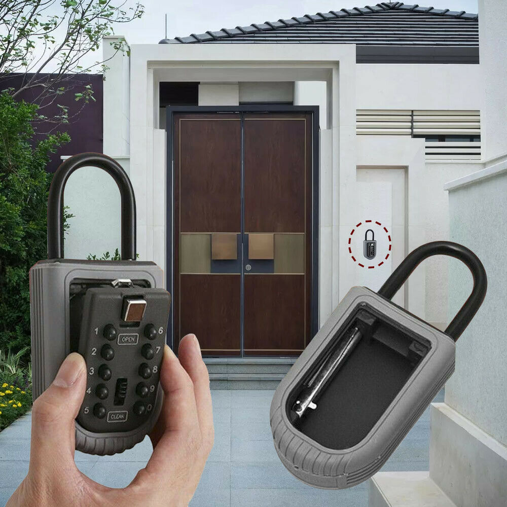 10-Digit Combination Lock Key Safe Storage Box Padlock Home Security ...