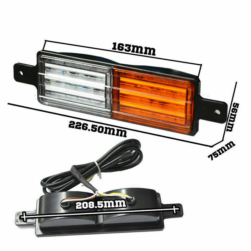 Sealed Bullbar Lights Set Of 2 Front Indicator Park LED Bull Bar Light ...