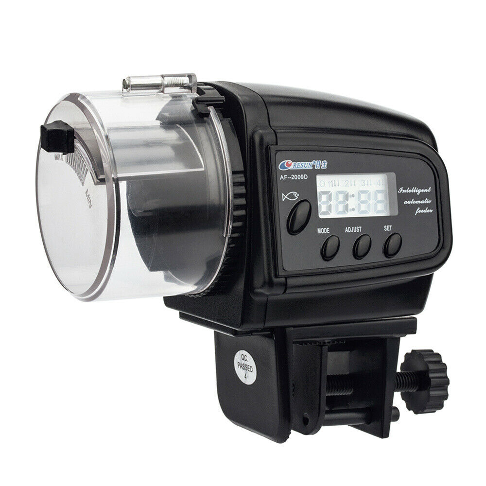 Automatic Fish Food Feeder Digital LCD Timer Aquarium Tank Pond Auto F ...