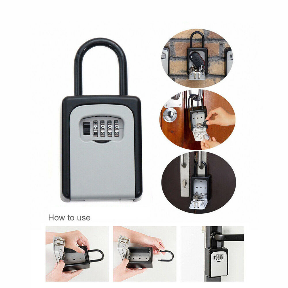 4-Digit Combination Lock Key Safe Padlock Security Home Outdoor – www ...