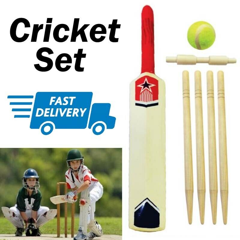 Cricket Set Size 5 with Wickets and Tennis Ball Game Sport 6pc – www ...