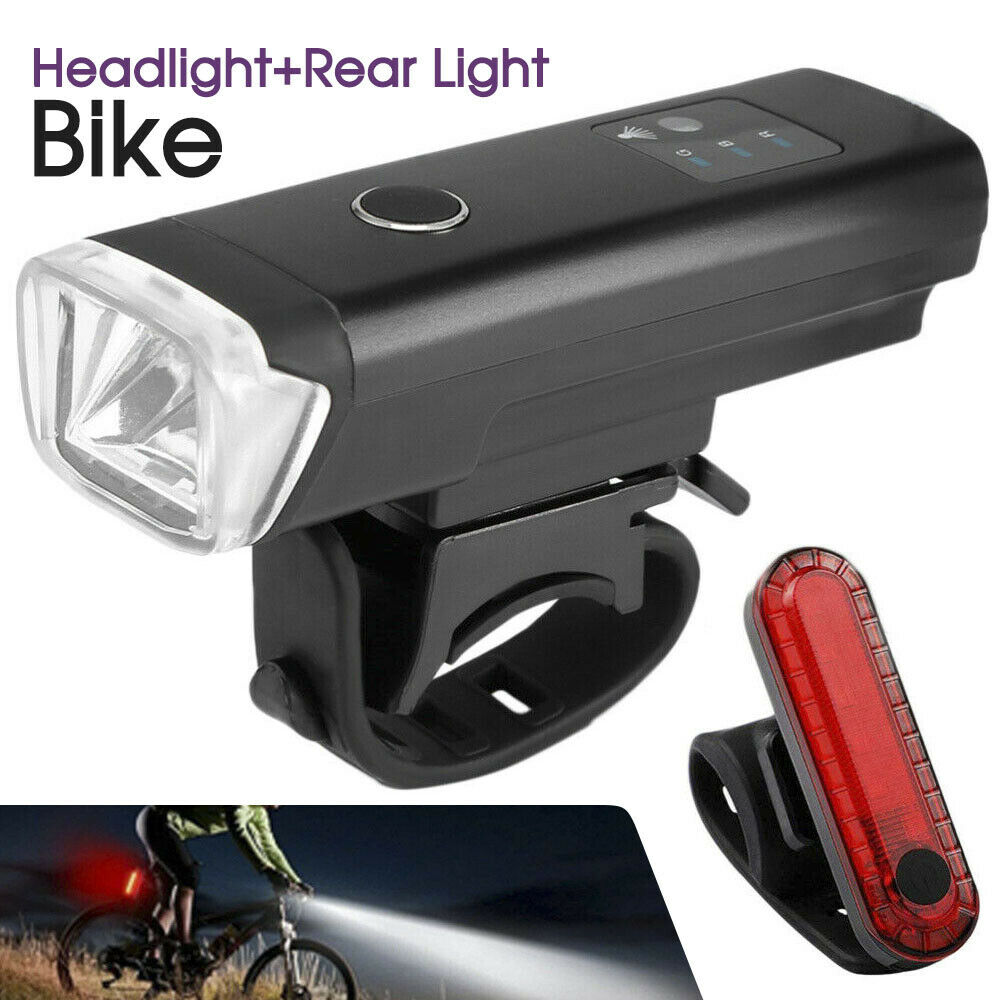 Bicycle Light USB Rechargeable LED Bike Front Rear Light Set For Cycli ...