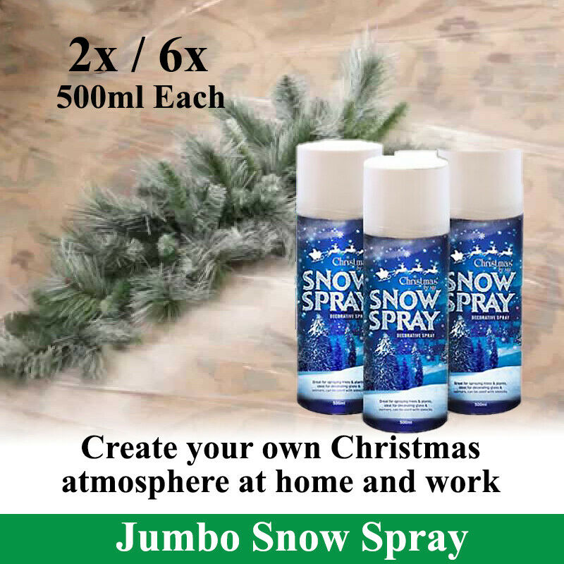 3/6PCs Snow Spray Decoration Christmas Craft Windows Tree Easy Clean L ...