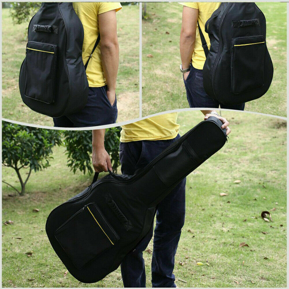 41"Guitar Bag Padded Gig Bag Double Straps Backpack Soft Black Case Ac ...