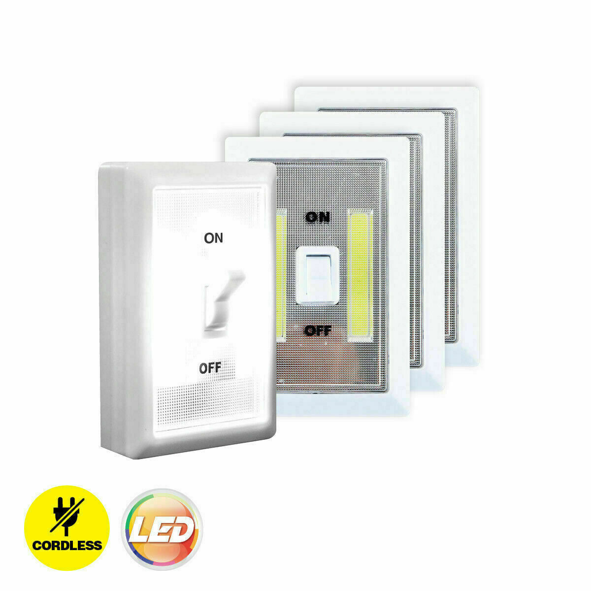 Light Switch LED Portable Flip Switch Design Cordless Handy Hardware ...