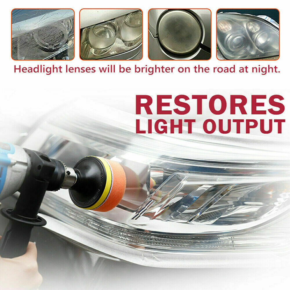 Pro Car Lens Headlight Restoration Kit Polishing Sanding Cleaner Repai ...