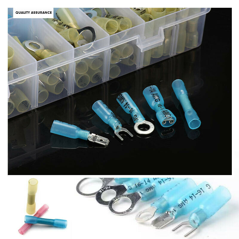 240PCS Heat Shrink Wire Connectors Electrical Crimp Marine Automotive ...