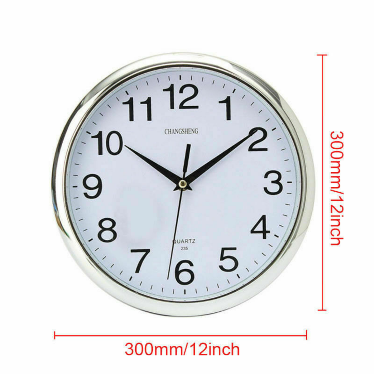 Quartz Wall Clock Round Square Wall Clock Silent Non-Ticking Battery O ...