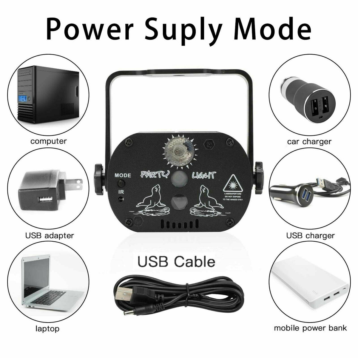 60 Pattern Laser Projector Stage Light LED RGB Party KTV Club DJ Disco ...