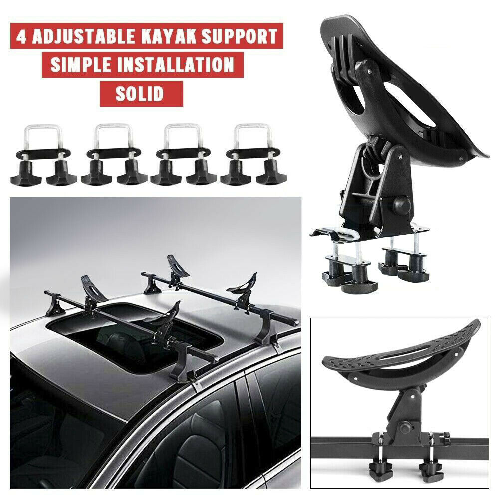 Universal Kayak Carrier w/ Straps 4 Saddle Watercraft Roof Rack Arm Ca ...