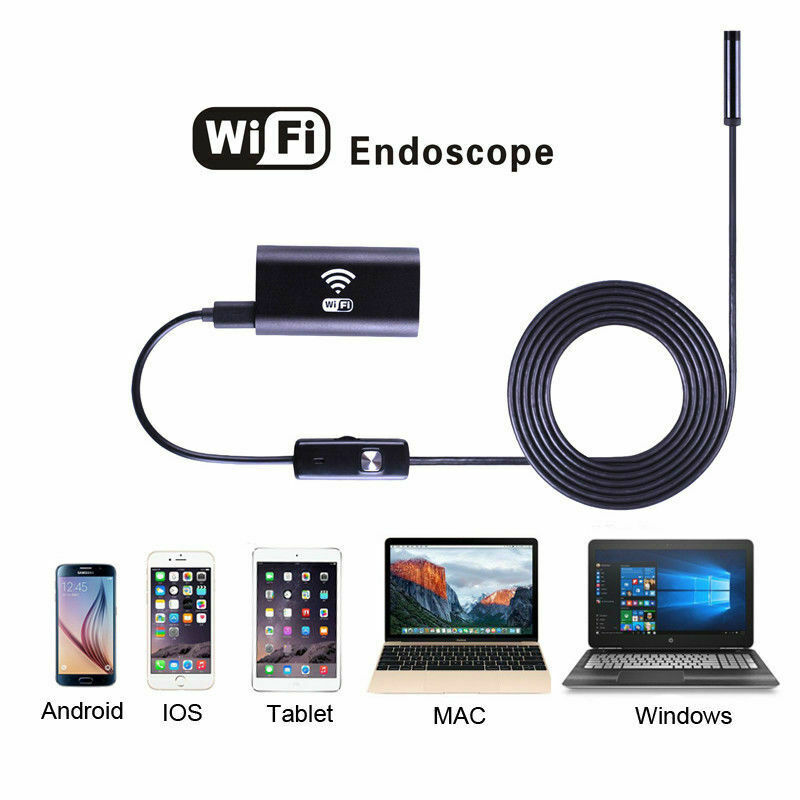 1/2/3.5/5M 2MP 8mm WIFI Endoscope Borescope Inspection Camera for Mobi ...