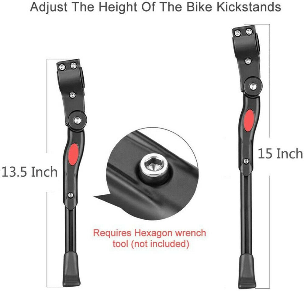 Bicycle Mountain Bike Adjustable Rear Kick Stand Prop Side Parking Sup ...