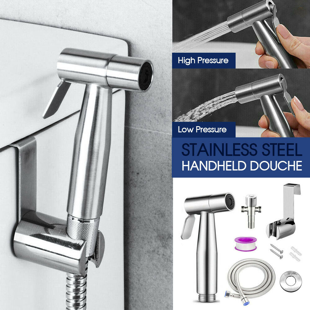 Stainless Steel Handheld Douche Bidet Toilet Spray Shower Shattaf Dive ...