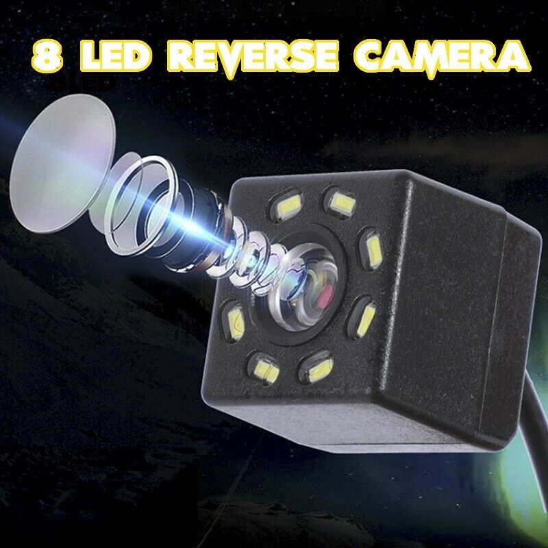 8 LED HD Car Rear View Reverse Backup Camera Parking Night Vision Wate ...